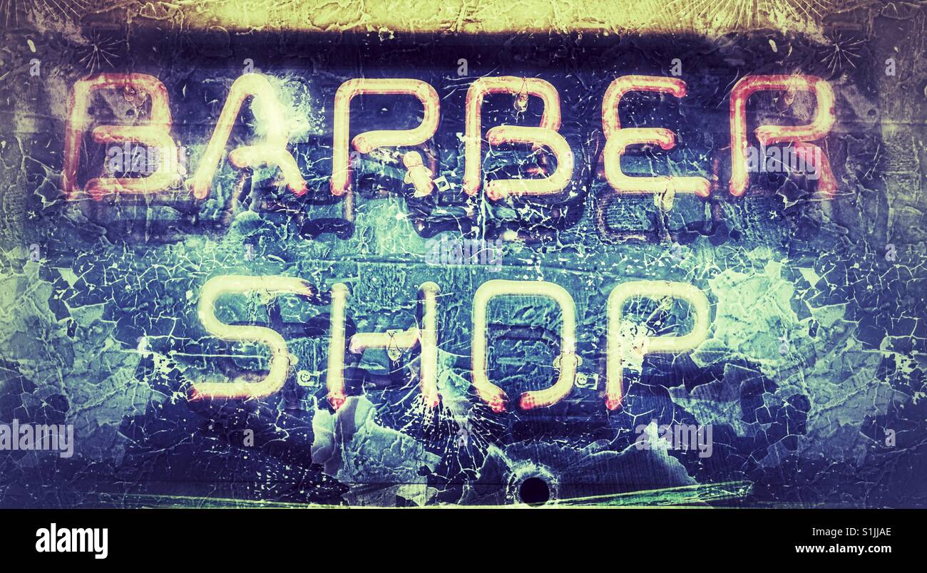 Barber shop sign hi-res stock photography and images - Alamy