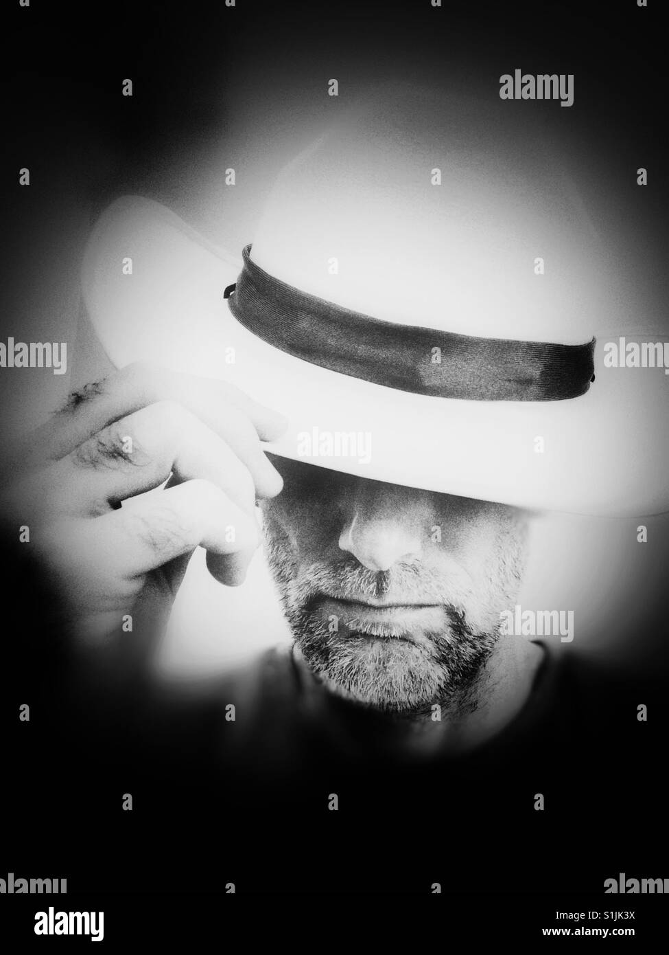 Tipping the hat Black and White Stock Photos & Images - Alamy