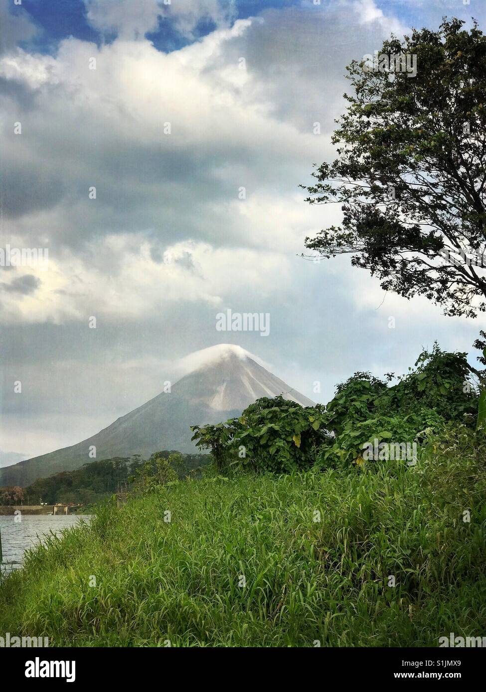 Conical Arenal Volcano is located in northwestern Costa Rica. It is an ...