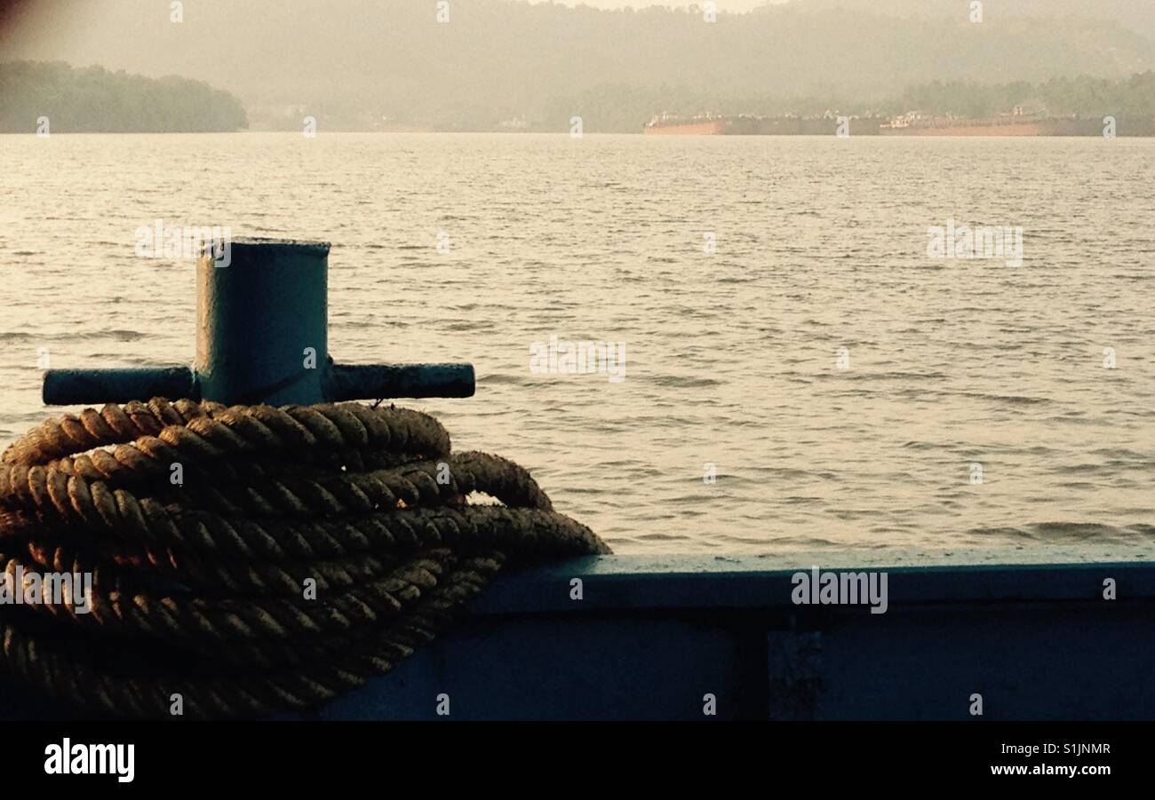 Boat safety rope Stock Photo - Alamy