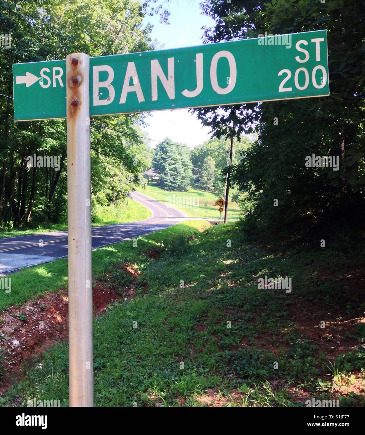 Banjo St- somewhere in NC Stock Photo - Alamy