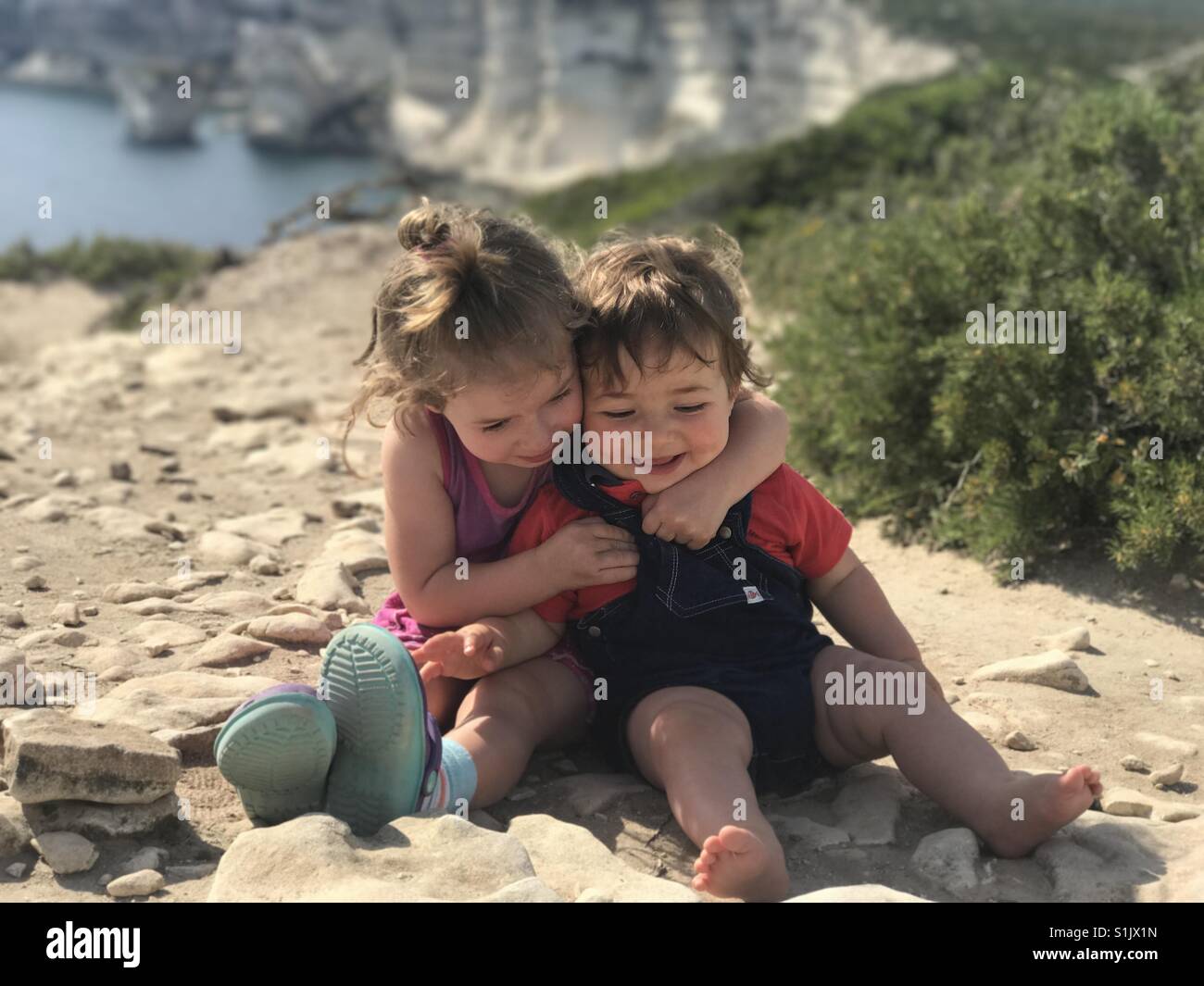 Siblings Bonifacio Corsica Stock Photo - Alamy
