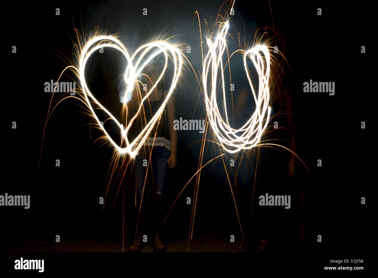 Sparkler Words Photography