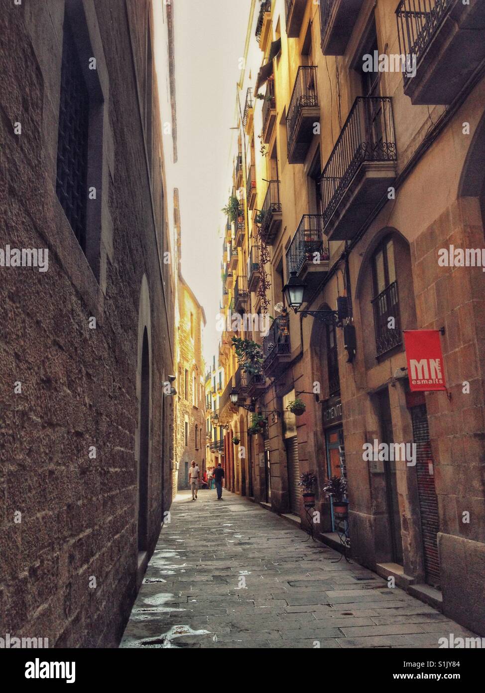 Typical barcelona street hi-res stock photography and images - Alamy