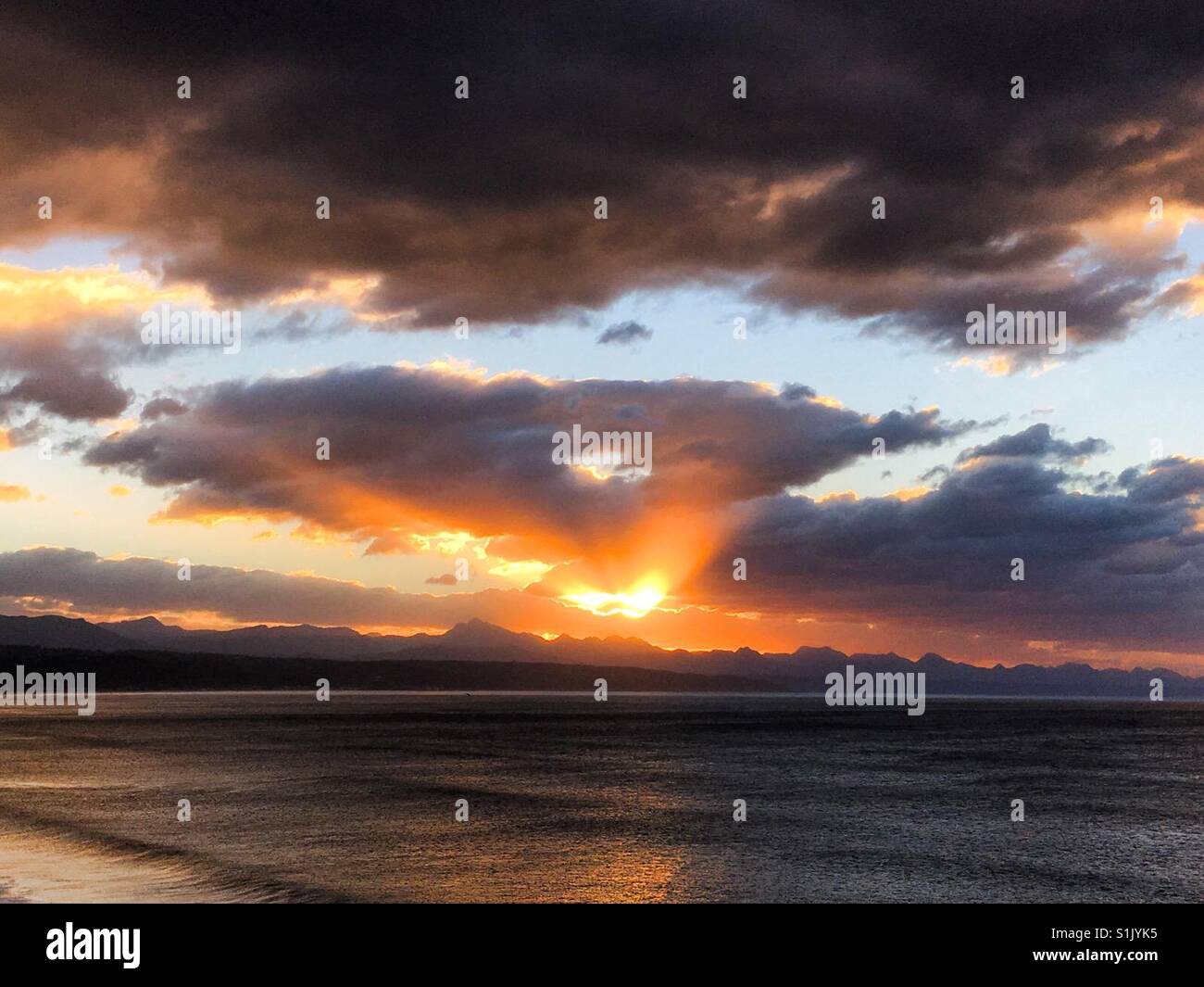 Heavenly African Sunrise Stock Photo - Alamy