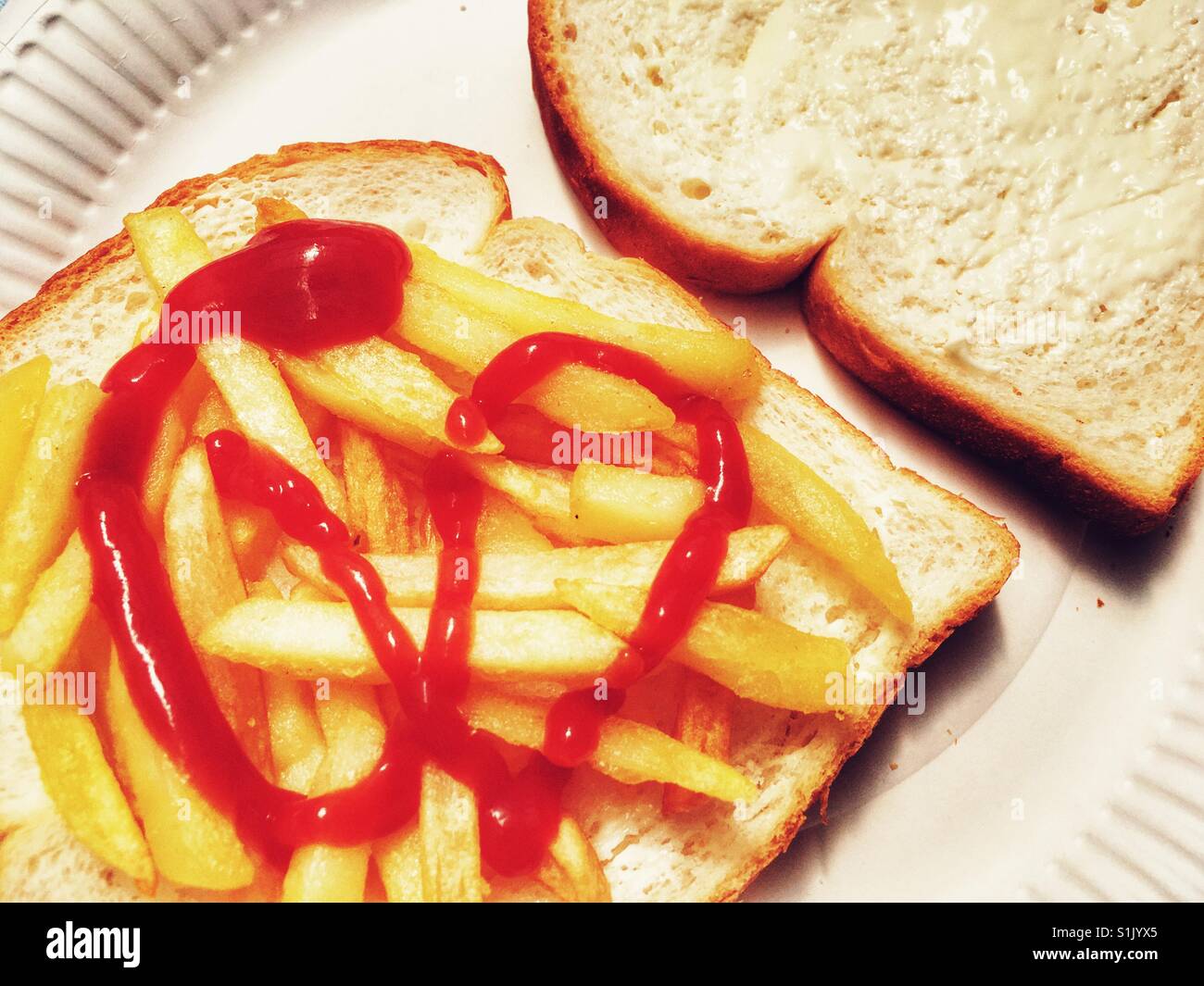 Chip sandwich ketchup hi-res stock photography and images - Alamy