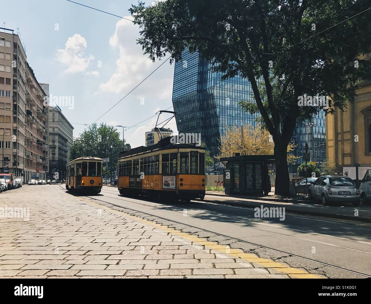 Old trams milan hi-res stock photography and images - Alamy