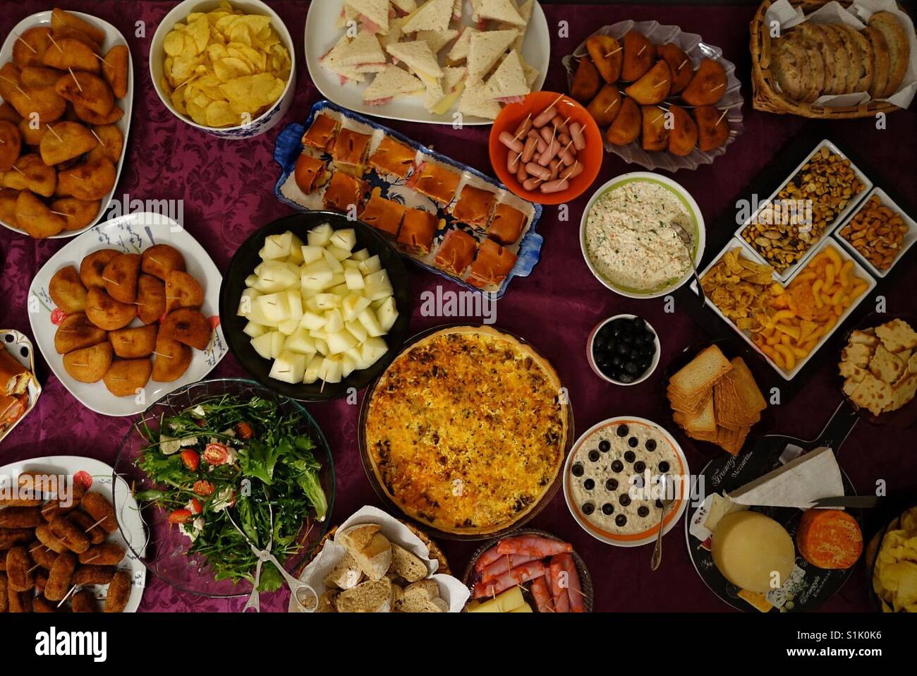 Lots of tasty snacks Stock Photo - Alamy
