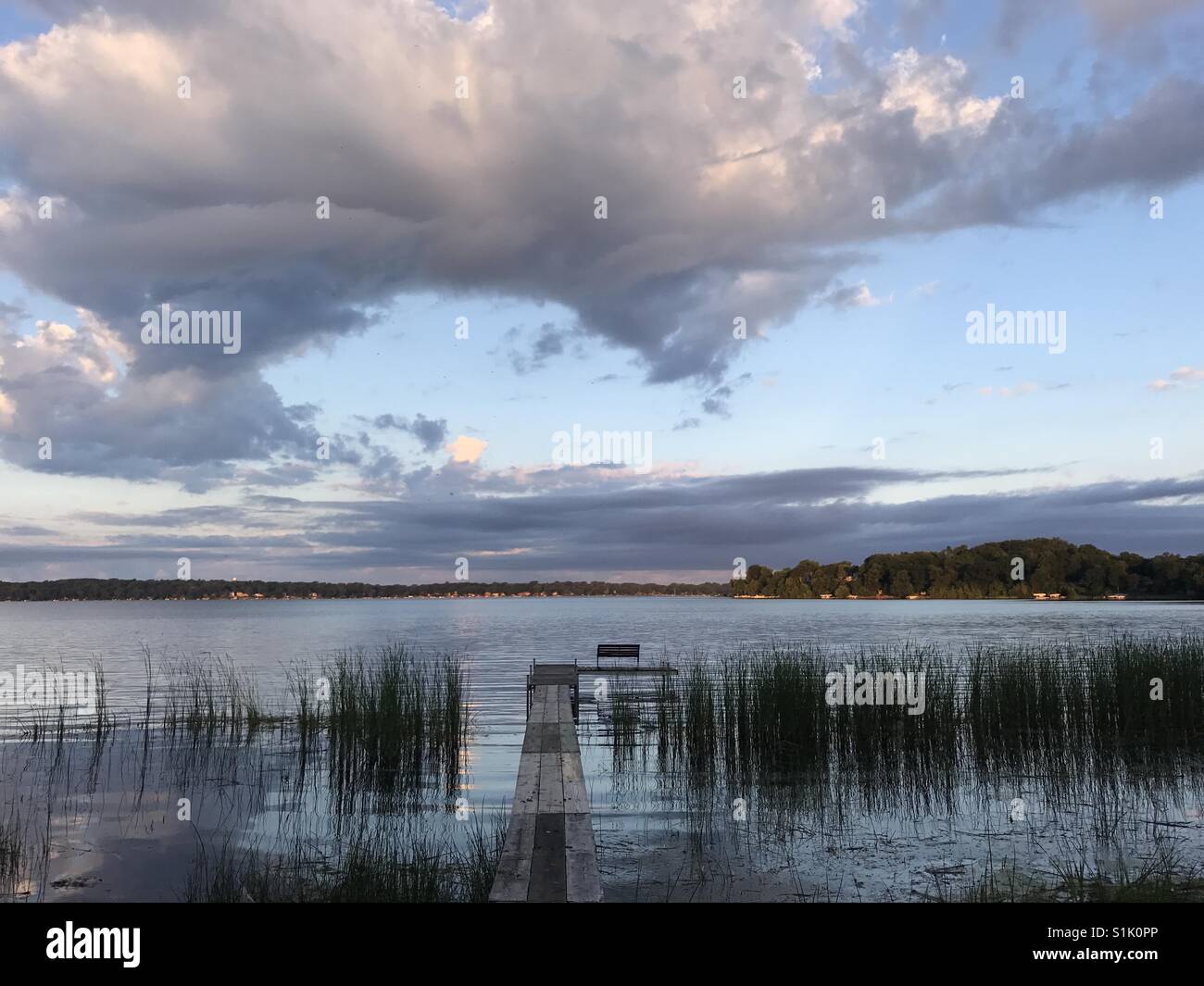 Minnesota lake dock Stock Photo - Alamy