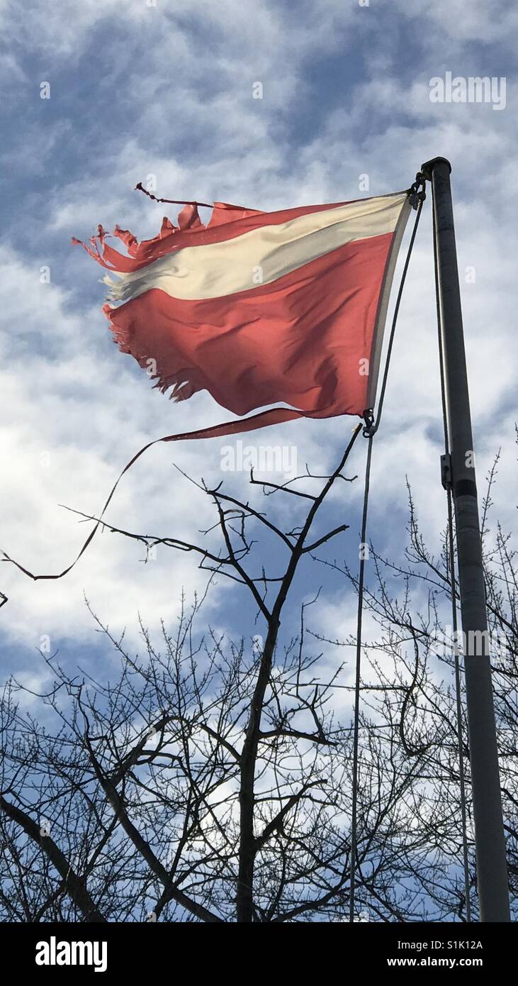 Old dive flag Stock Photo - Alamy