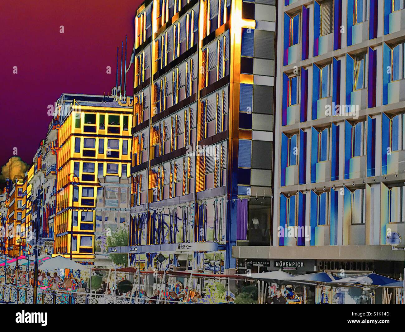 Colorful view of Geneva buildings Stock Photo - Alamy