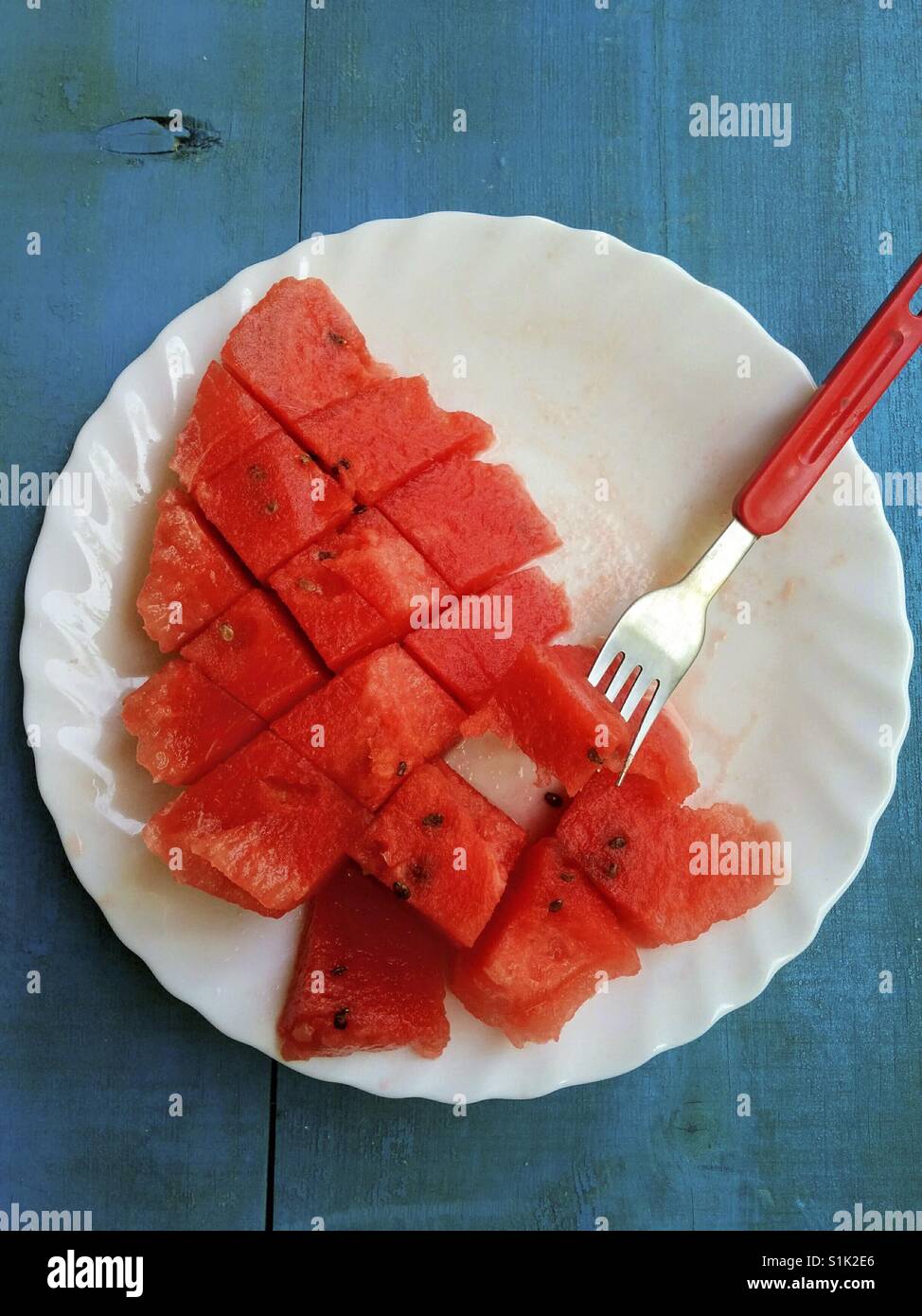Pieces of watermelon Stock Photo - Alamy