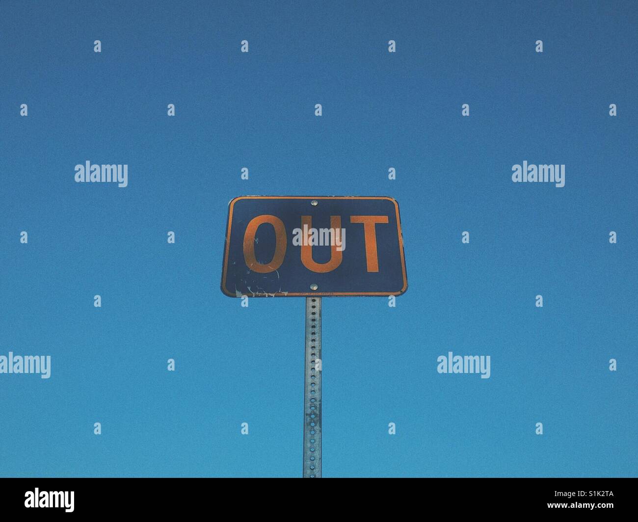 Out road sign hi-res stock photography and images - Alamy