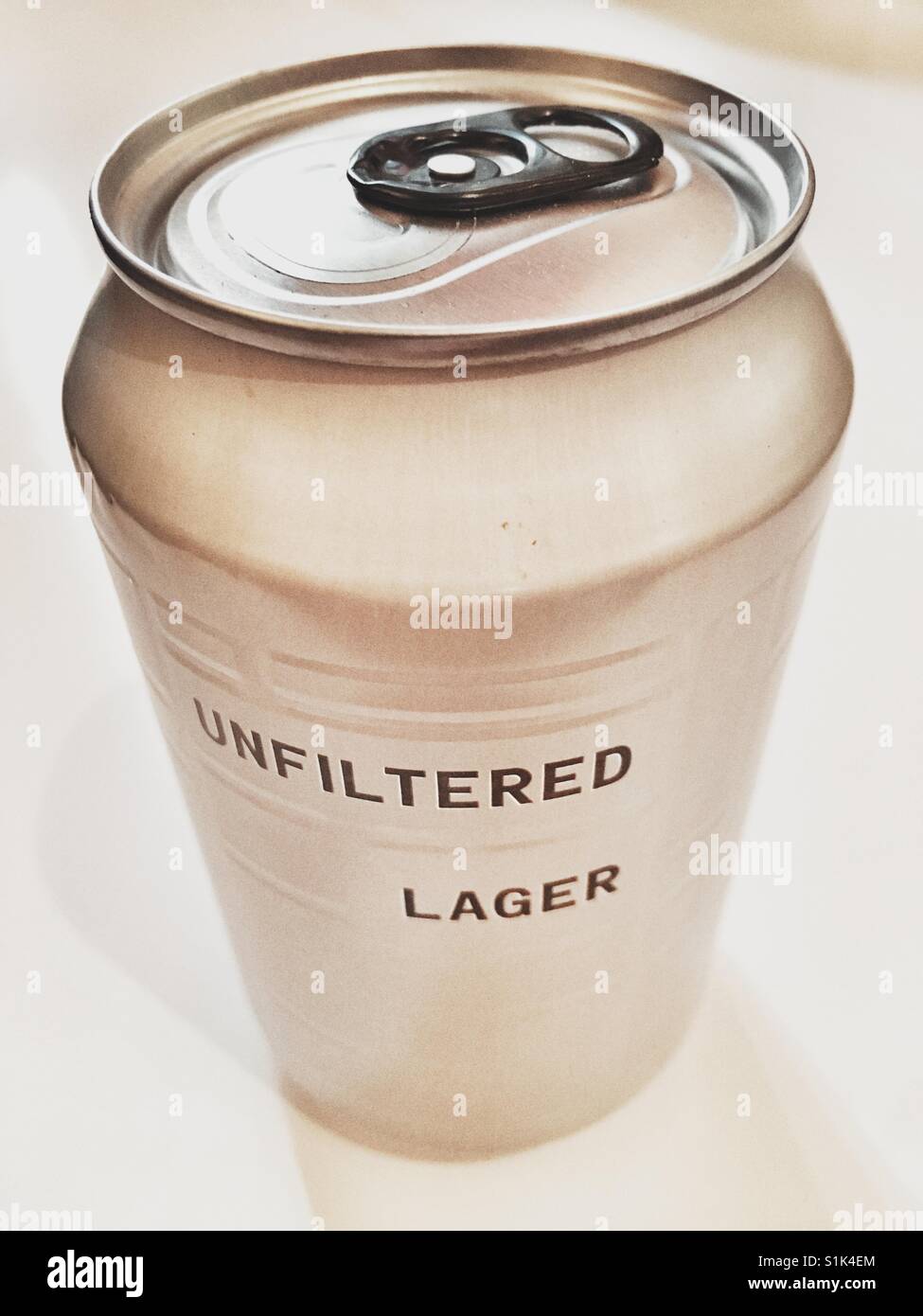 Minimalist Unfiltered Lager can by the AND UNION Brewery Stock Photo ...