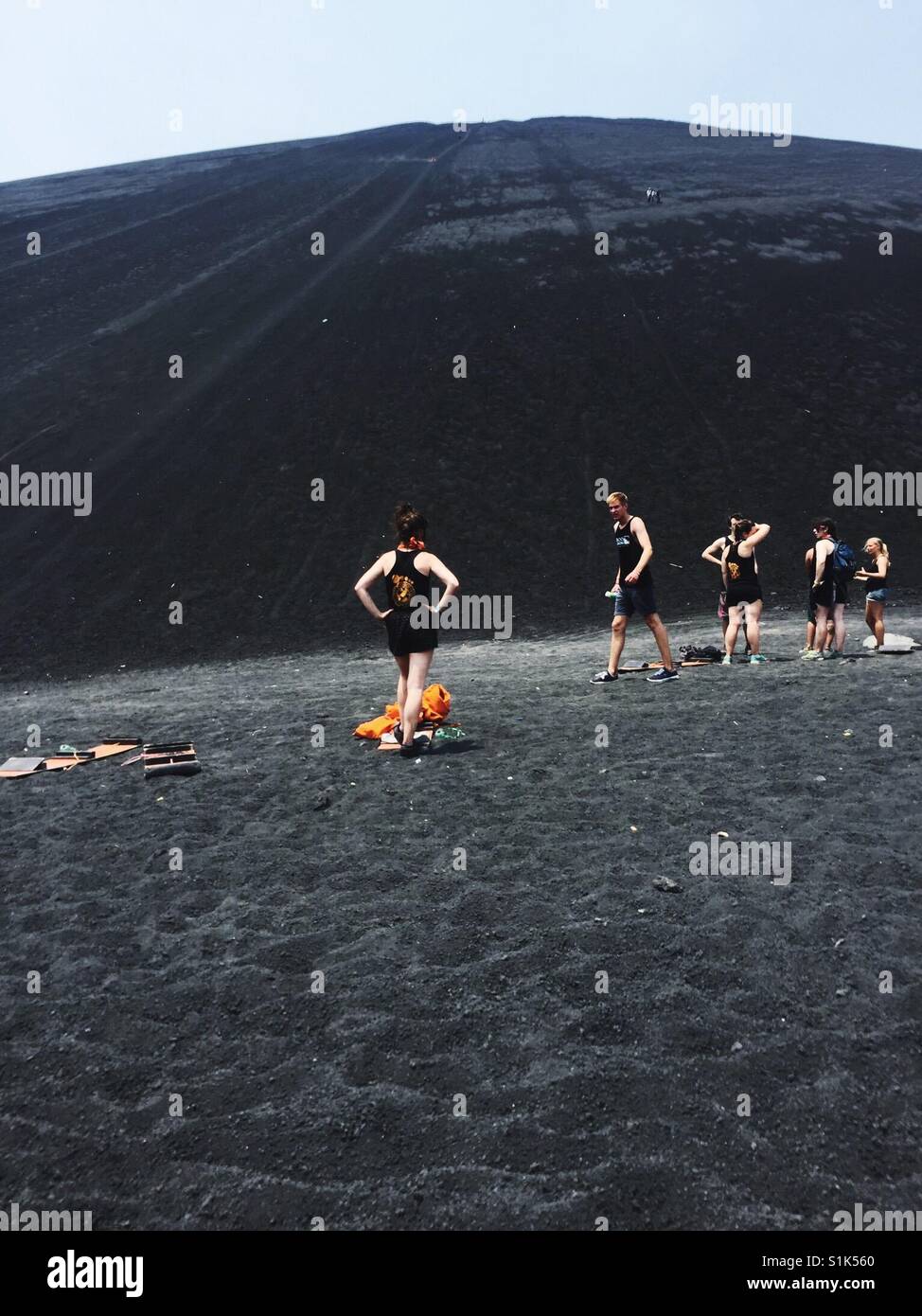 Volcano Boarding Nicaragua Stock Photos & Volcano Boarding Nicaragua ...