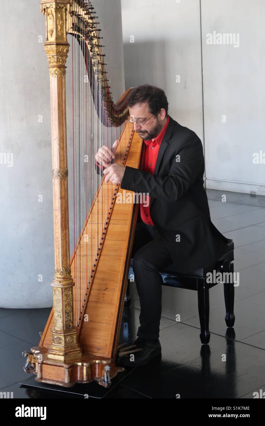Harpist hi-res stock photography and images - Alamy