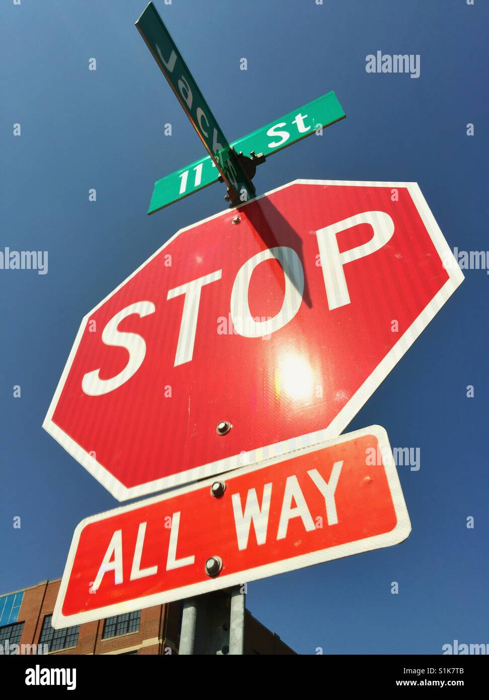 Stop sign, Nebraska,United States of America Stock Photo - Alamy