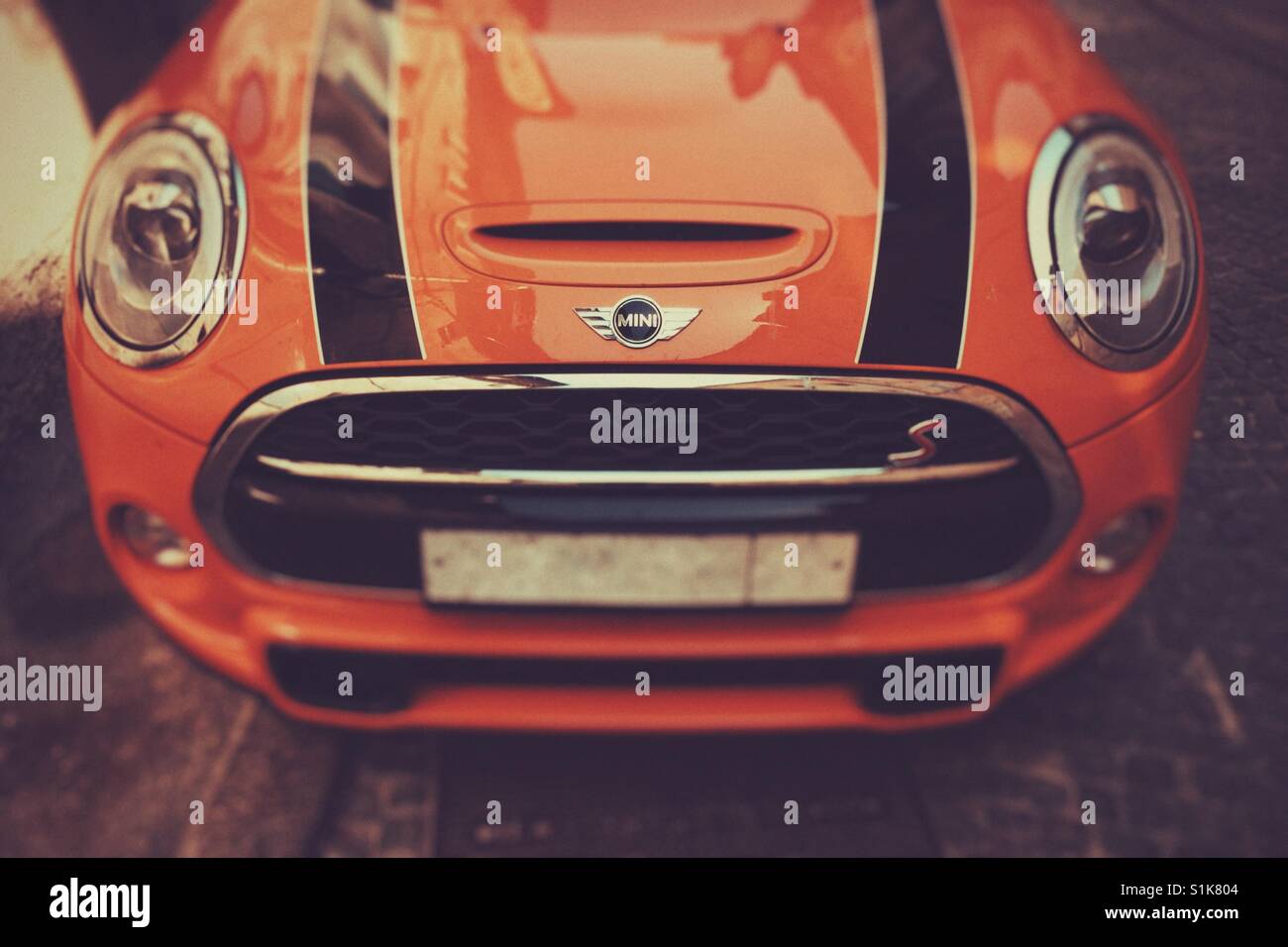 Mini Cooper S car front view Stock Photo - Alamy