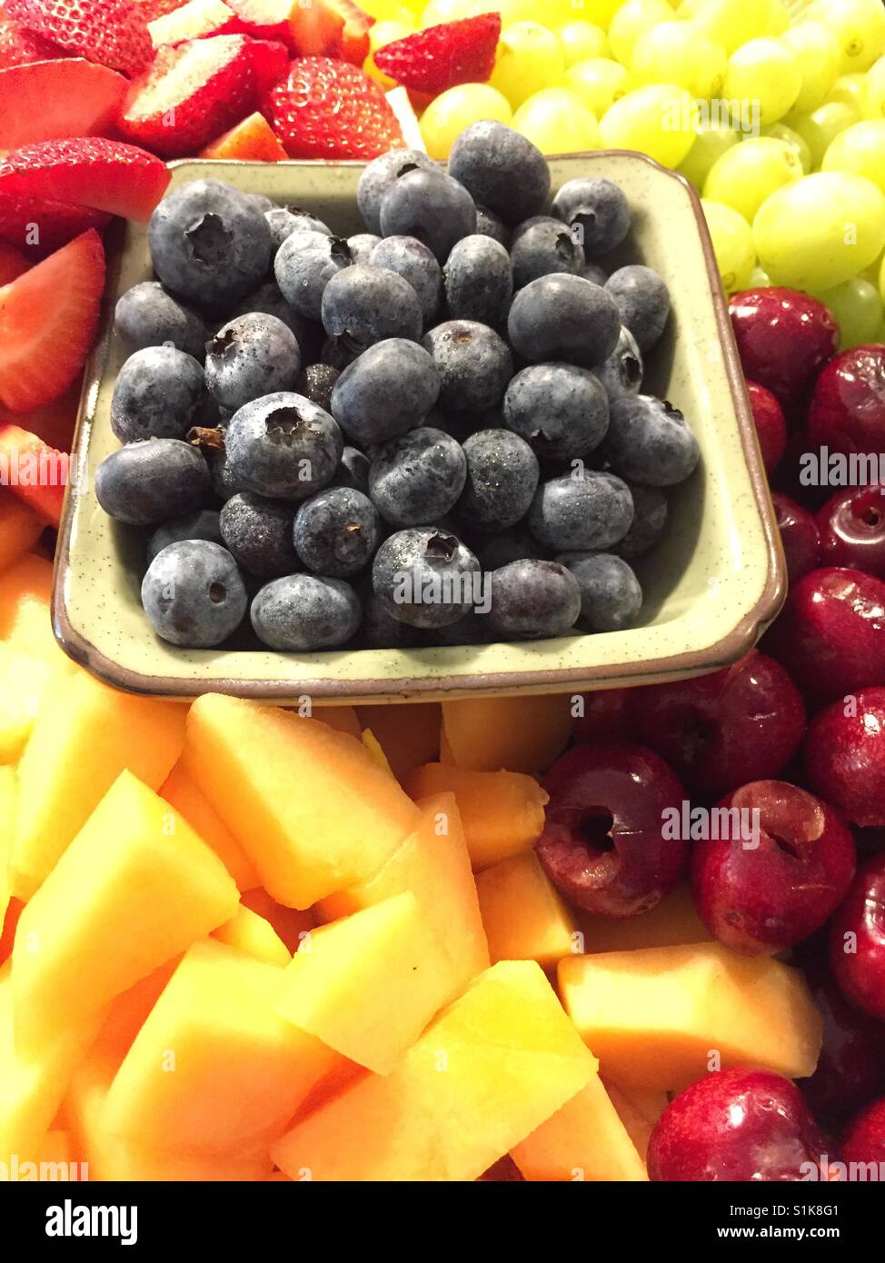 Blueberries strawberries and cherries hi-res stock photography and ...