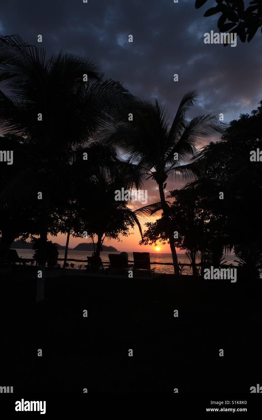 Costa rica sunset Stock Photo - Alamy