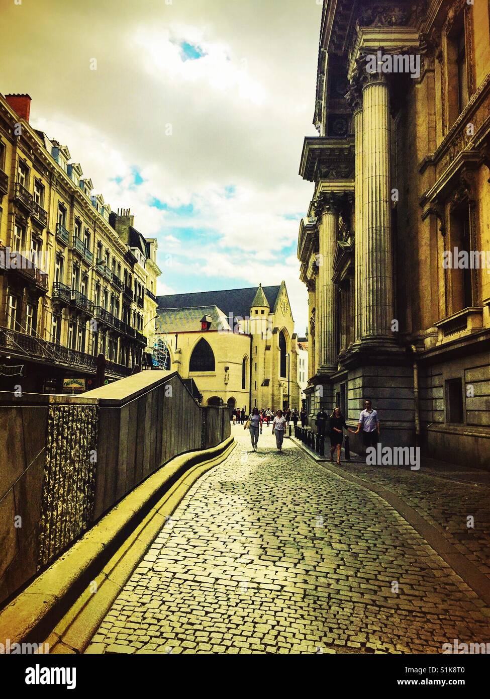 A side street in Brussels Stock Photo - Alamy