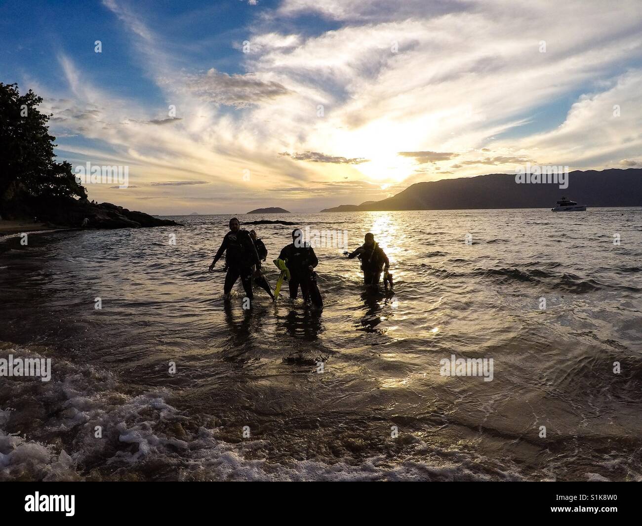 Sunset Divers in Brazil Stock Photo - Alamy
