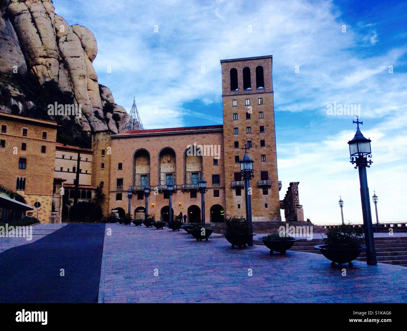 The Monastery and Village of Montserrat, Catalonia, Spain, where ...