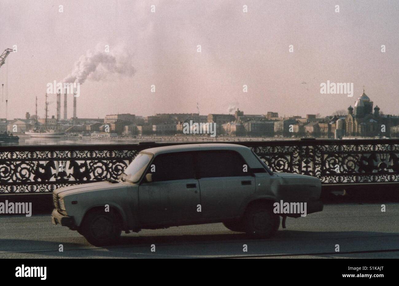 Old Russian car Stock Photo - Alamy