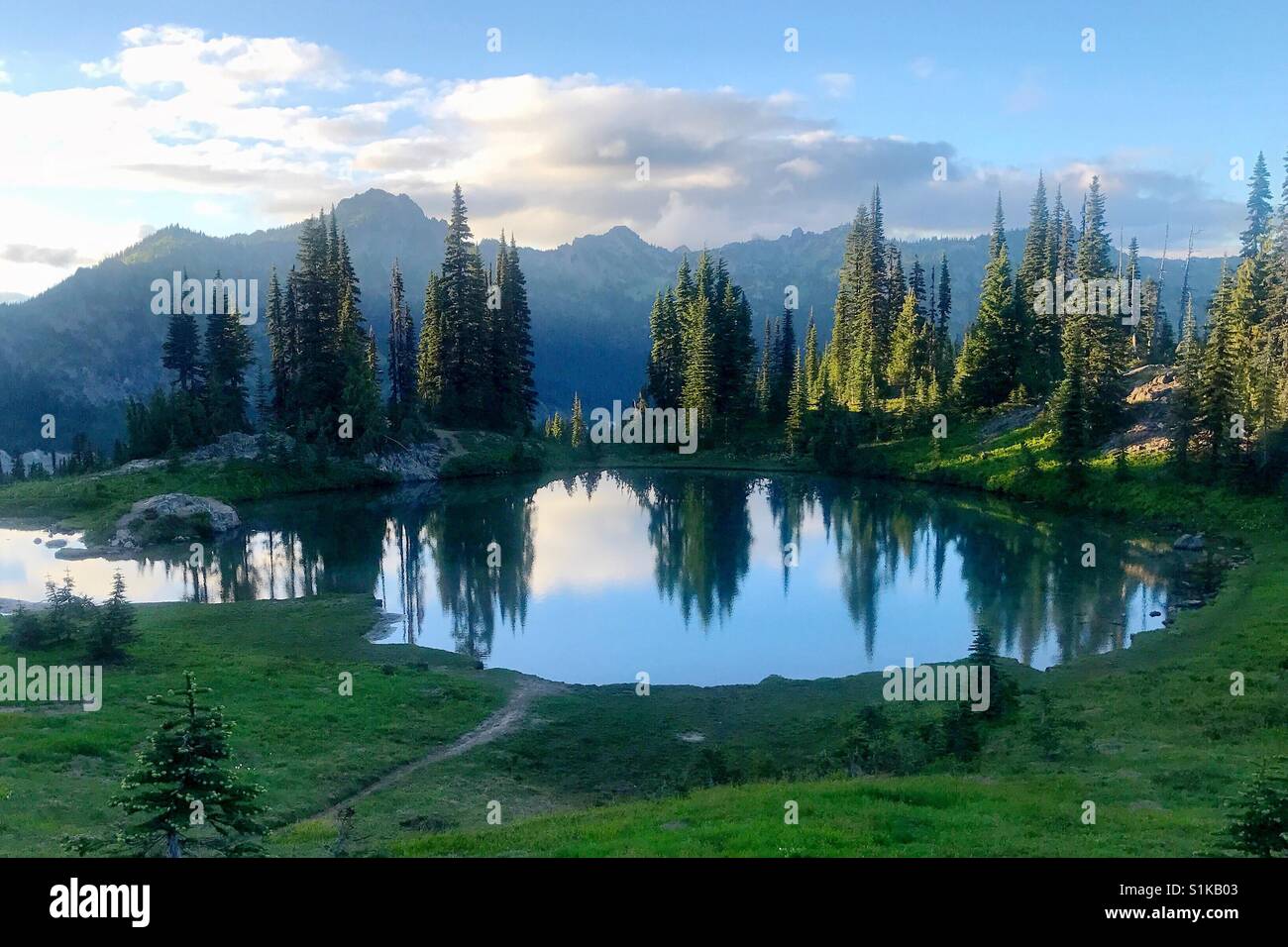 Small alpine lake Stock Photo - Alamy