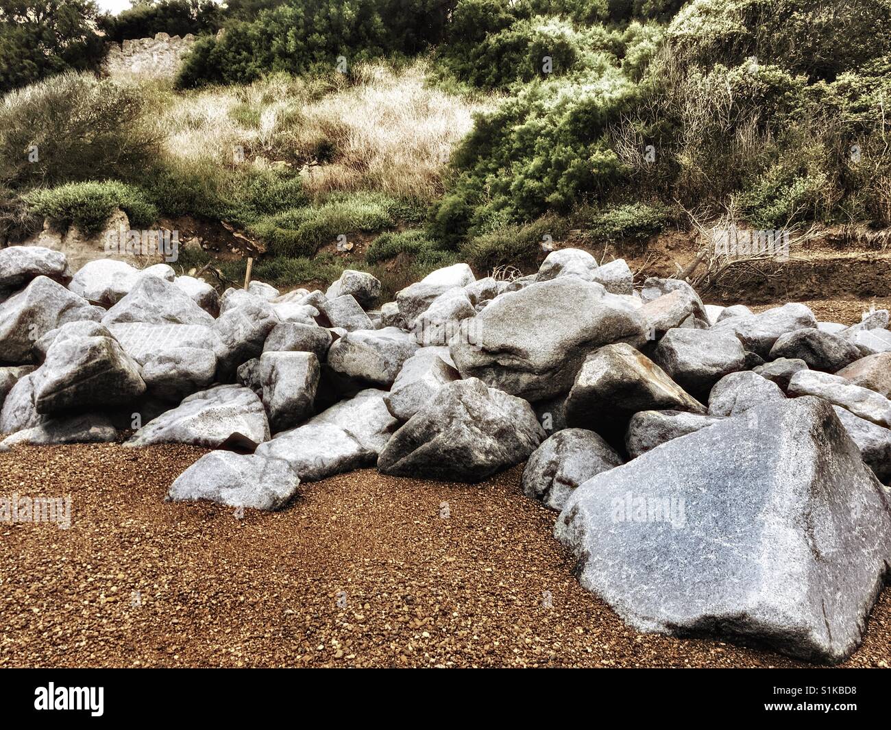 Rock armour coastal erosion hi-res stock photography and images - Alamy
