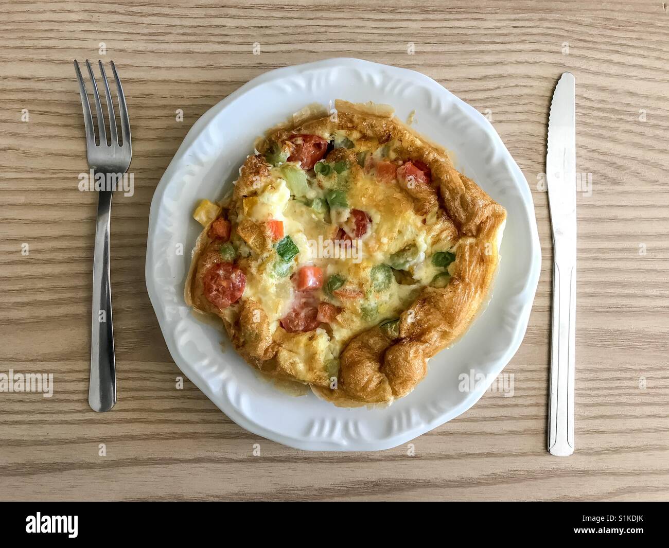 Omelette white plate hi-res stock photography and images - Alamy