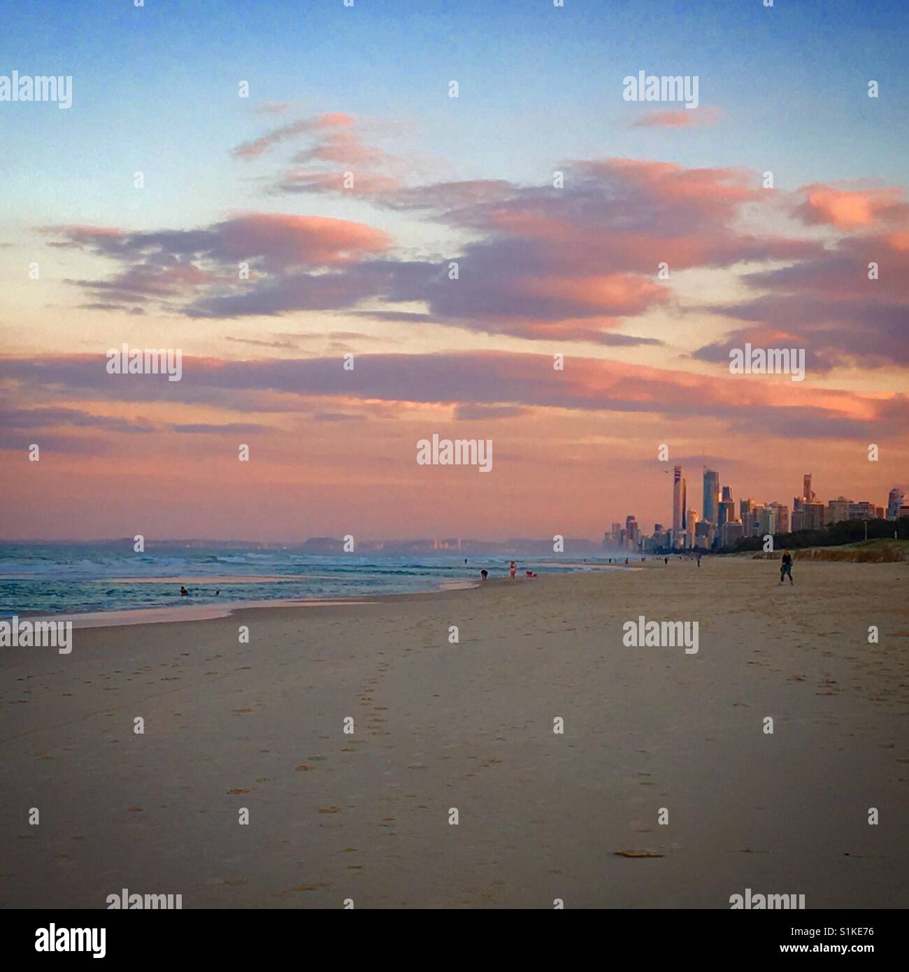 Gold Coast in Queensland Australia at sunset Stock Photo - Alamy