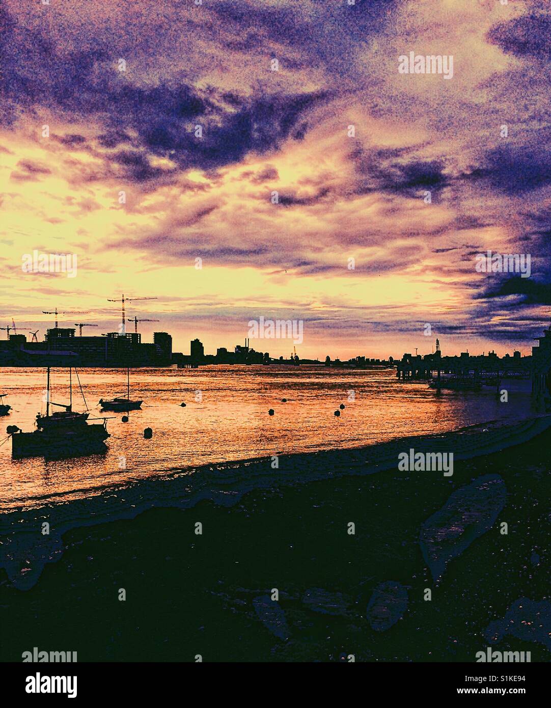 Dramatic sunset greenwich hi-res stock photography and images - Alamy