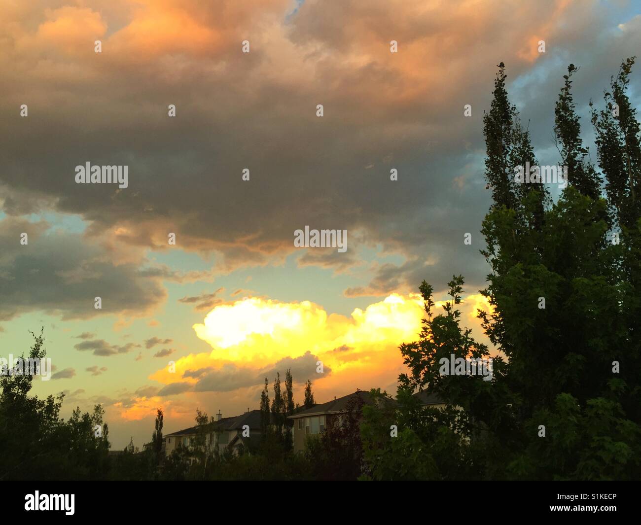 Western sky at sunset Stock Photo - Alamy