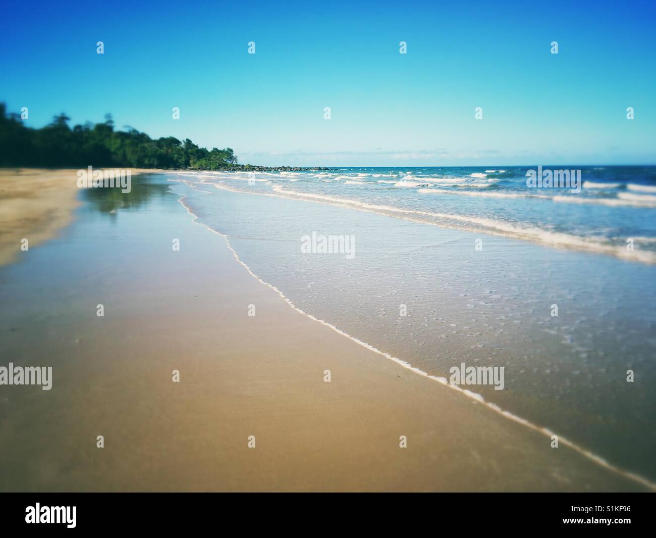 Mission Beach, Queensland, Australia, with a retro effect Stock Photo ...
