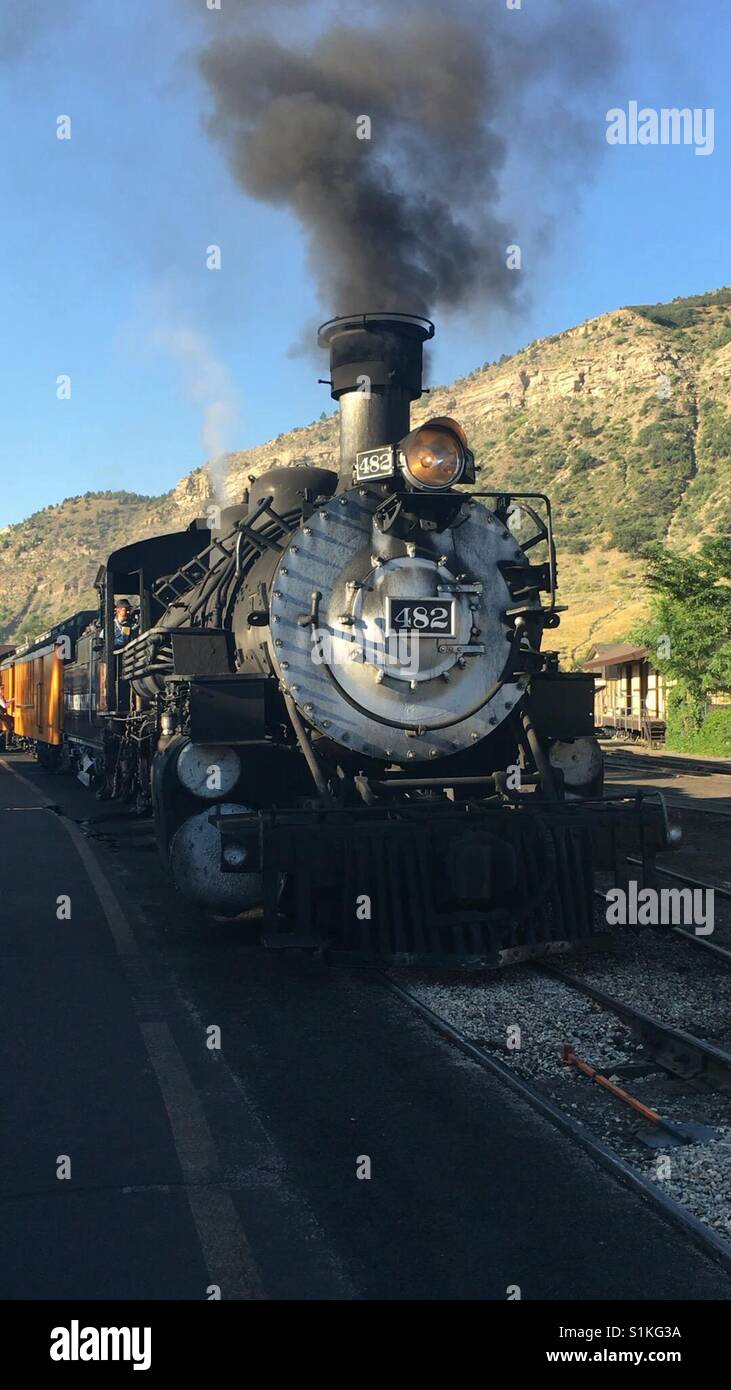 Fired up steam engine train Stock Photo - Alamy