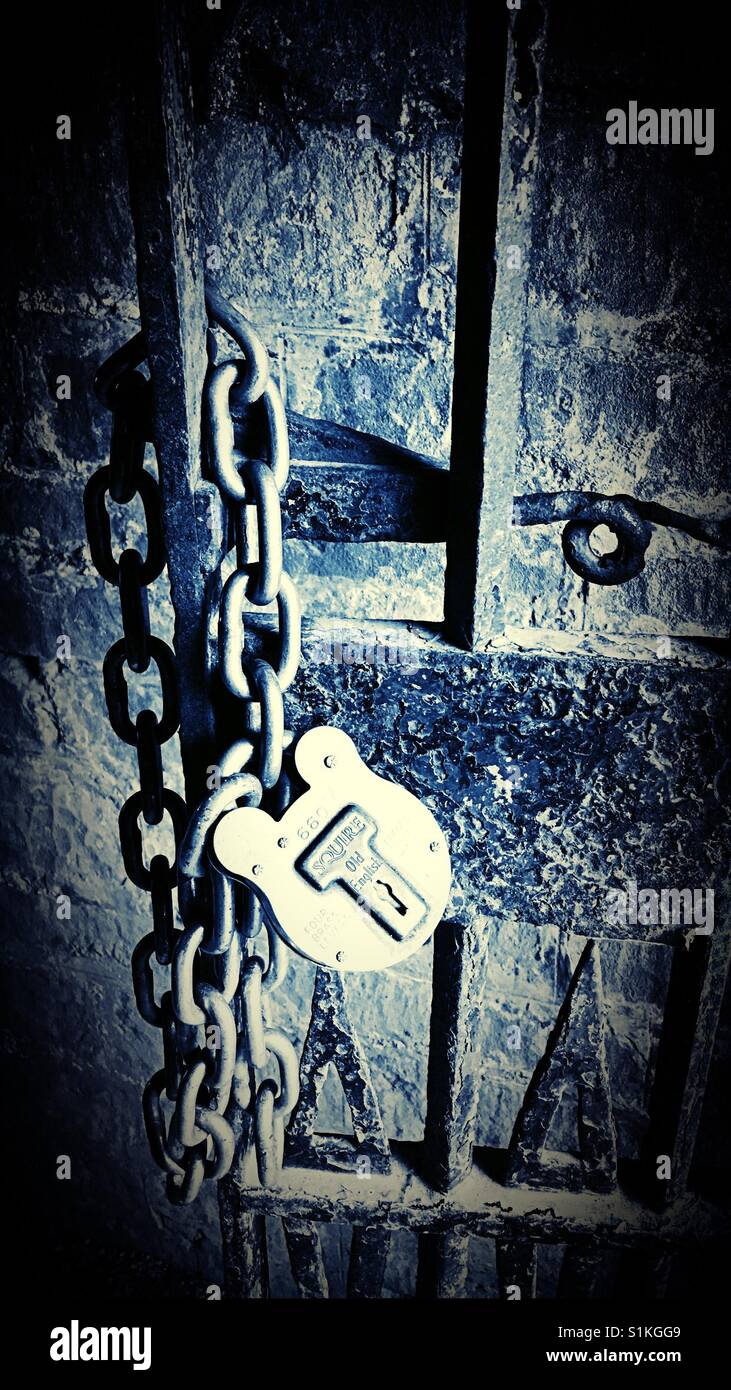 Locked and chained Stock Photo - Alamy