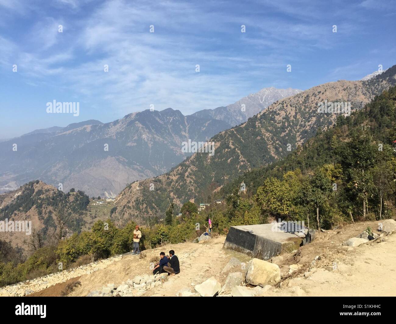 view from triund track Stock Photo - Alamy