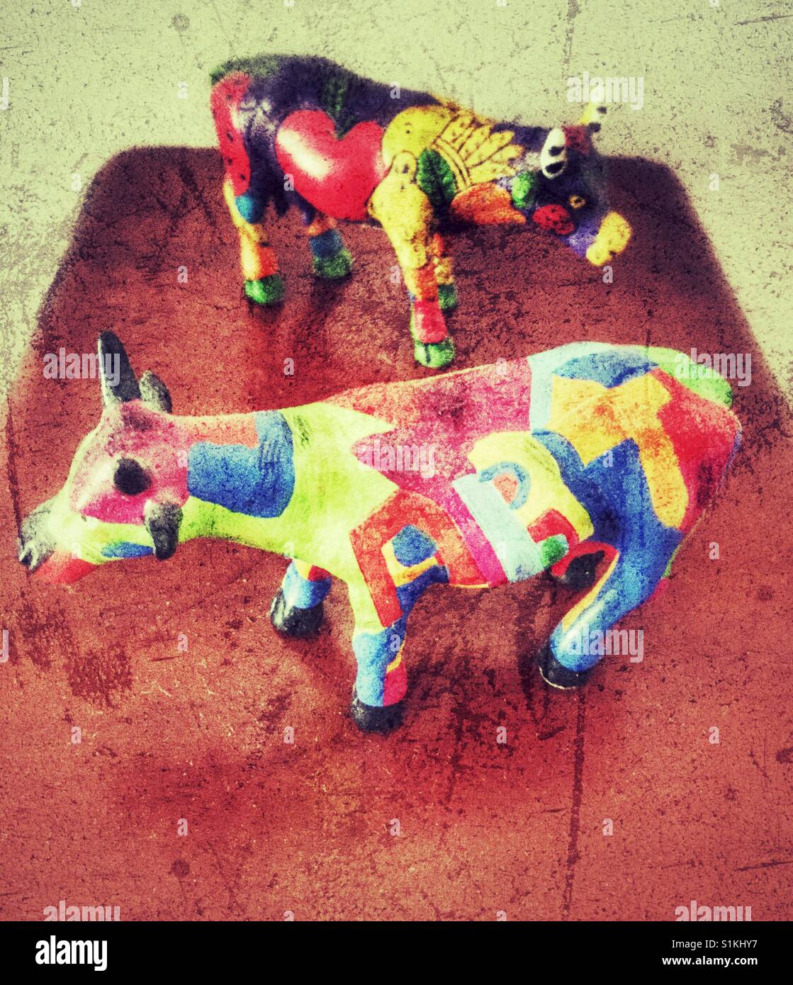 Painted cows hi-res stock photography and images - Alamy