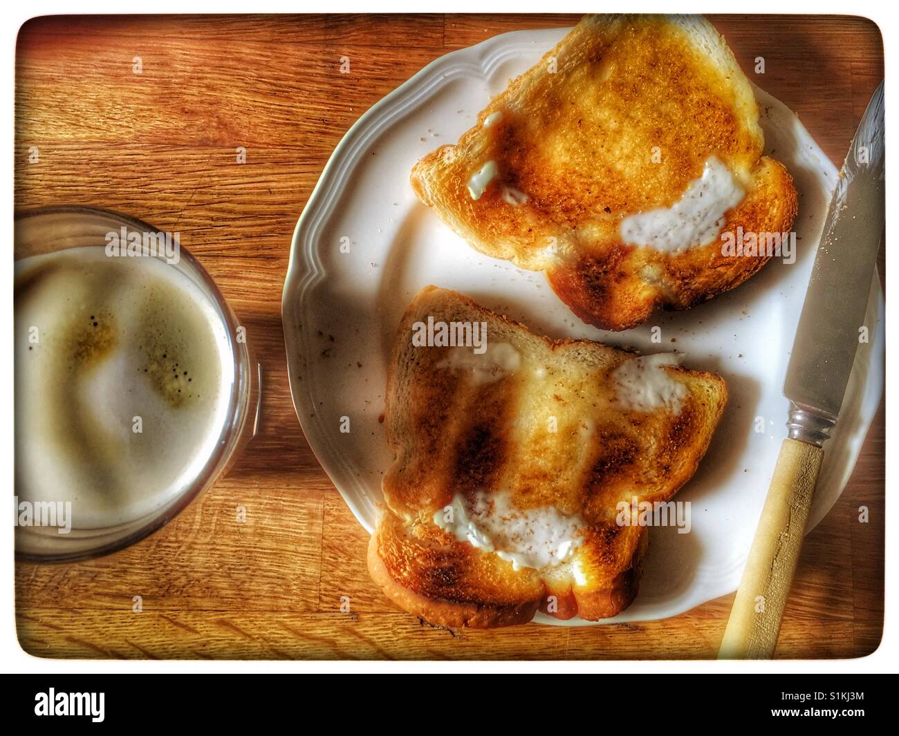 Toast & coffee Stock Photo - Alamy