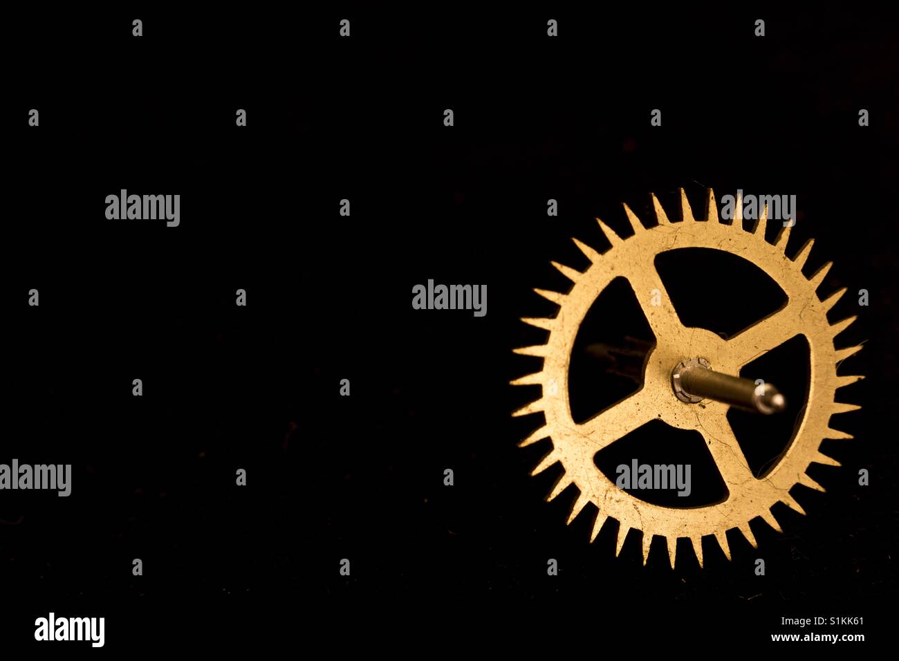 Antique Steampunk clock cog Stock Photo - Alamy