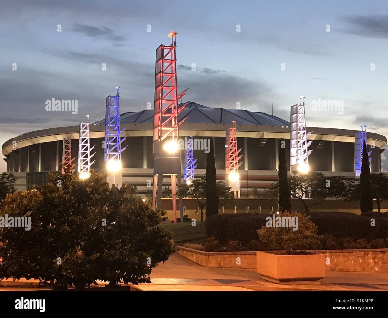Atlanta Falcons Stadium At Night