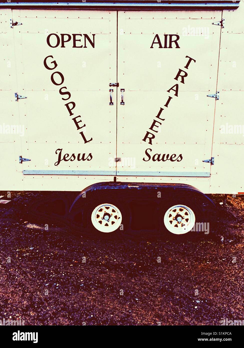 Gospel trailer, Canada Stock Photo - Alamy