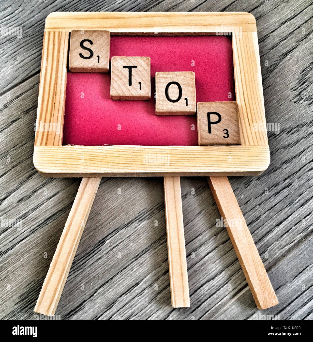 Stop letters hi-res stock photography and images - Alamy