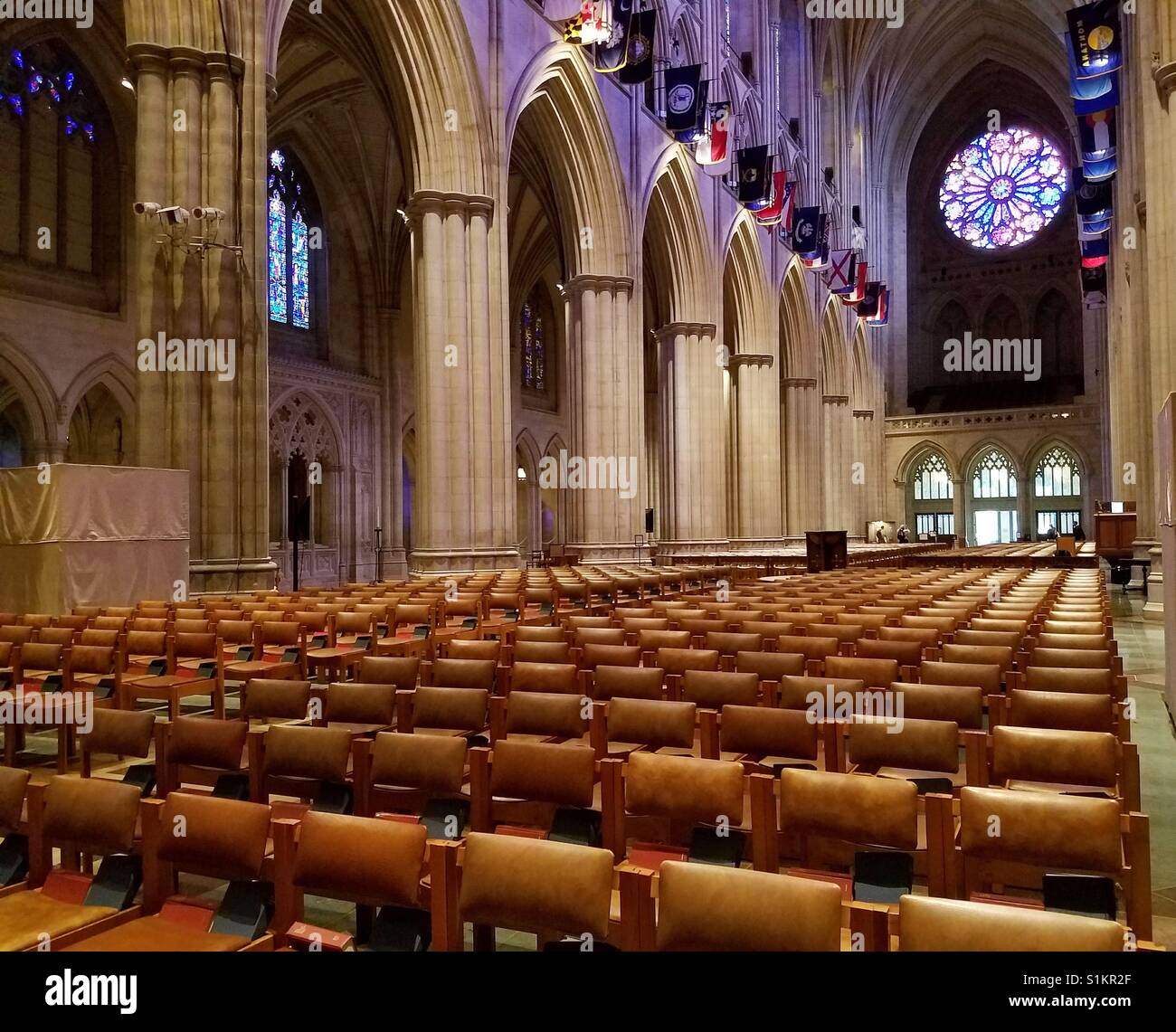 Interior view washington national cathedral hi-res stock photography ...