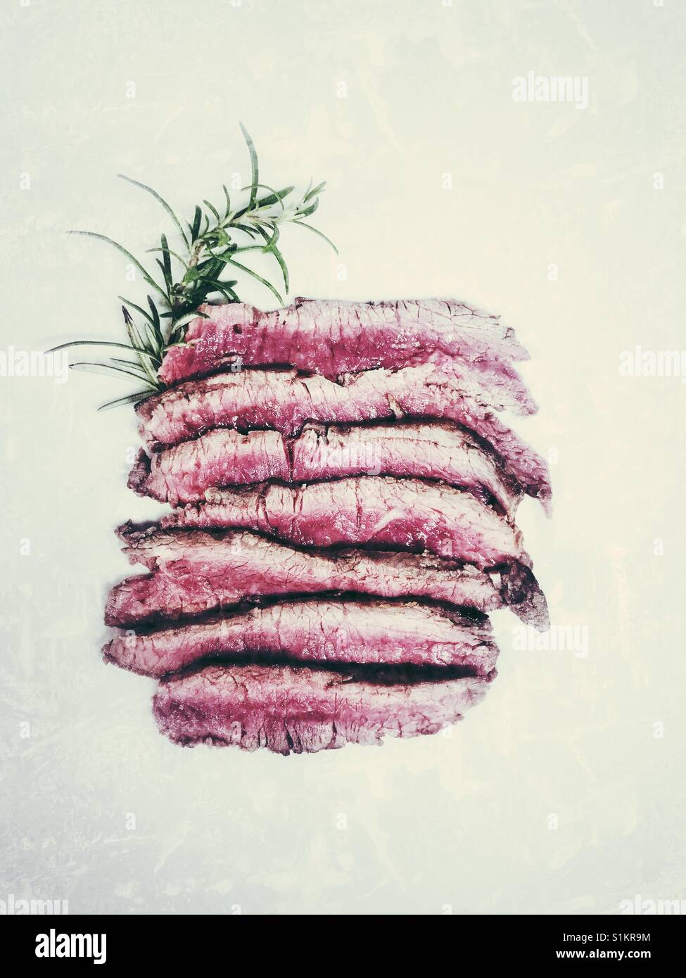 Tagliata beef flat lay Stock Photo - Alamy