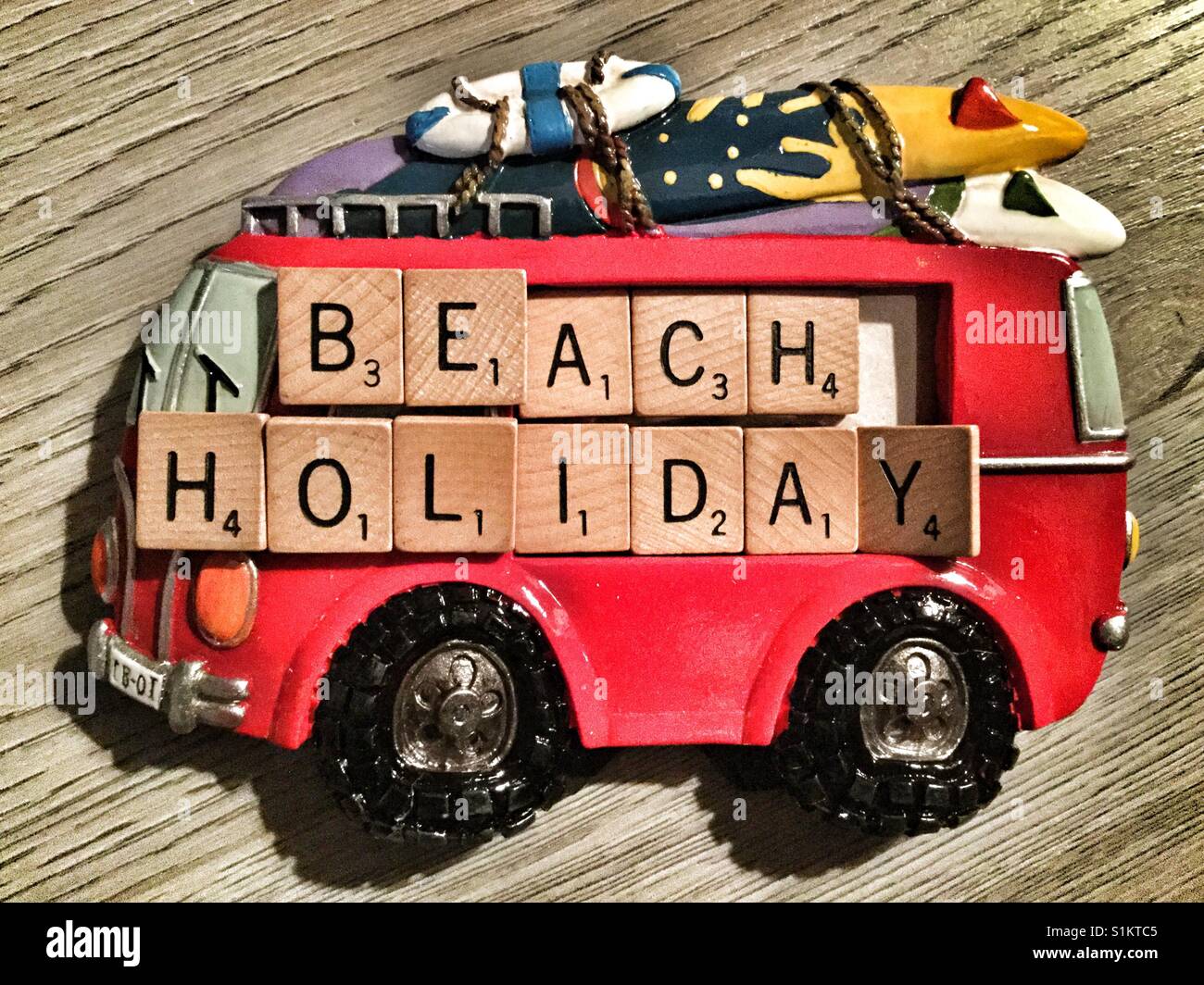 Beach Holiday written with Scrabble letters Stock Photo - Alamy