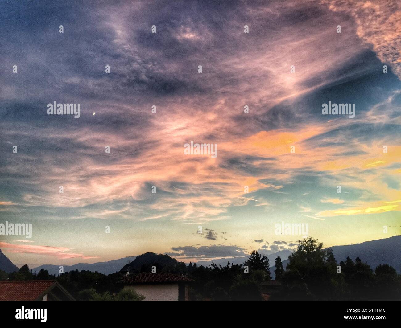 Moonrise And Sunset High Resolution Stock Photography and Images - Alamy