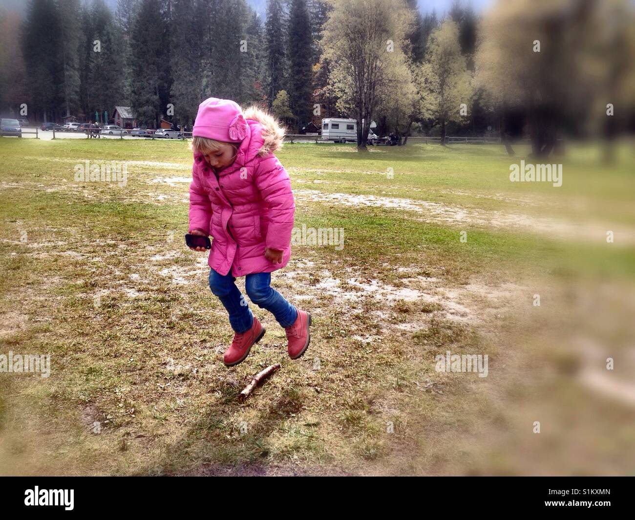Kid jumping hi-res stock photography and images - Alamy