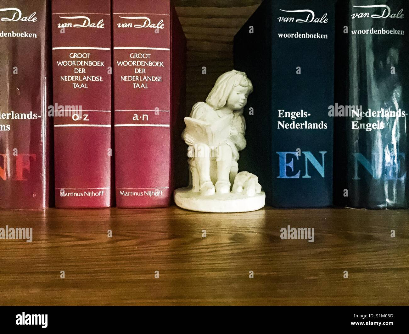 Dutch books on a shelf Stock Photo - Alamy